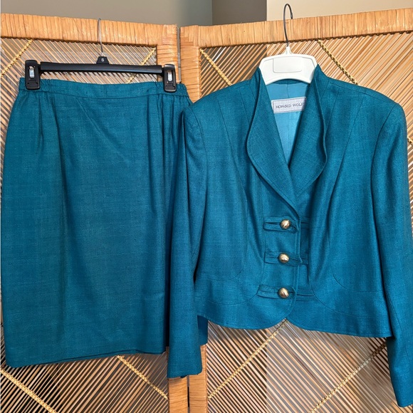 Howard Wolf | Skirts | Howard Wolf Teal Skirt Suit Set | Poshmark